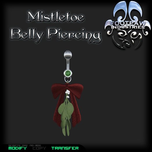 Second Life Marketplace - [FPI] Mistletoe Belly Piercing